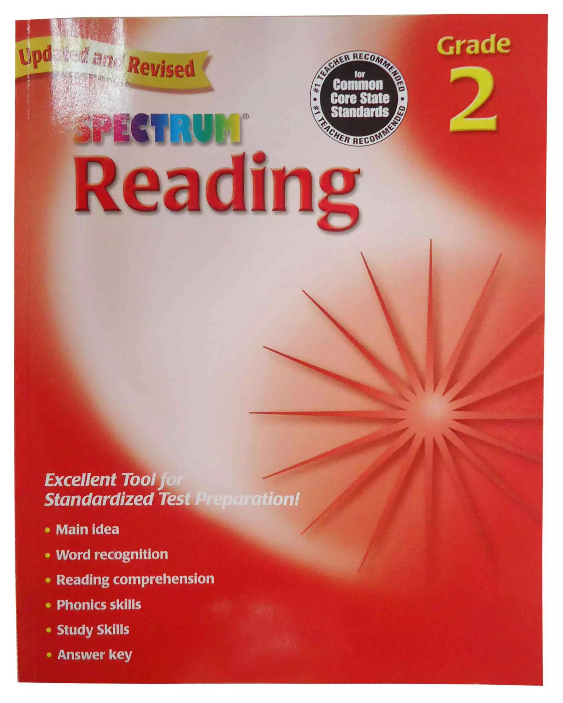 Насловната страна на Spectrum Reading Grade 2 има слика на ѕвезда со 16 поени