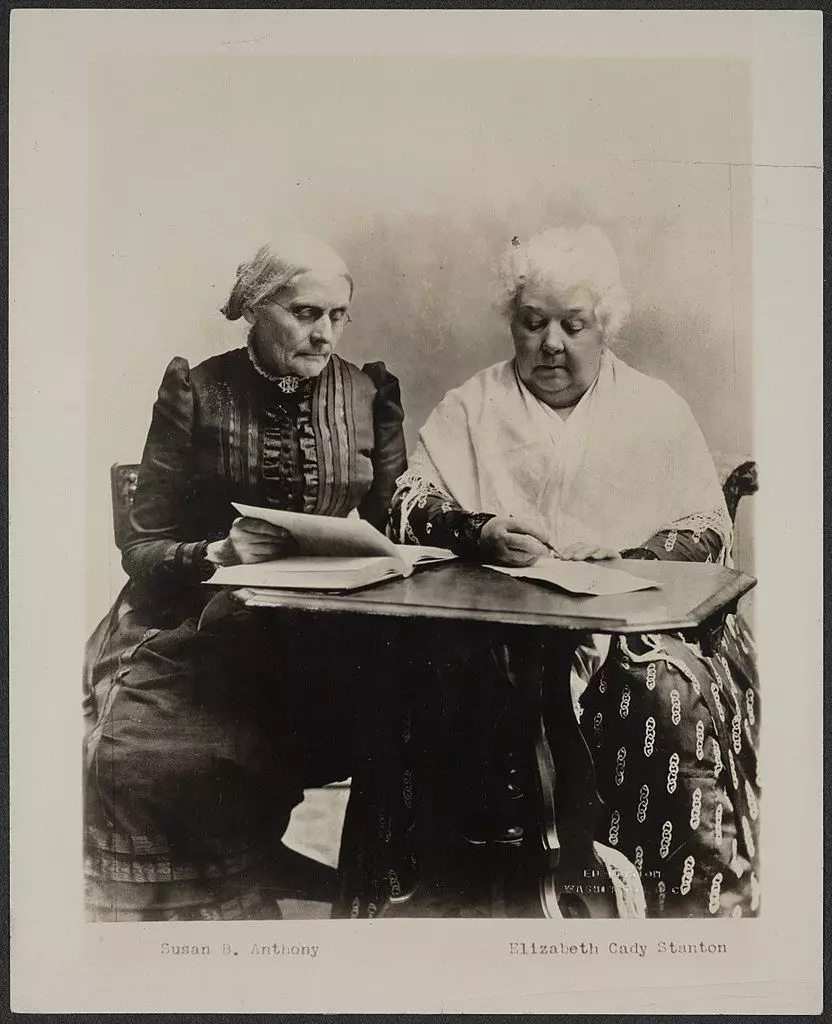 Susan B. Anthony at Elizabeth Cady Stanton, ca. 1891