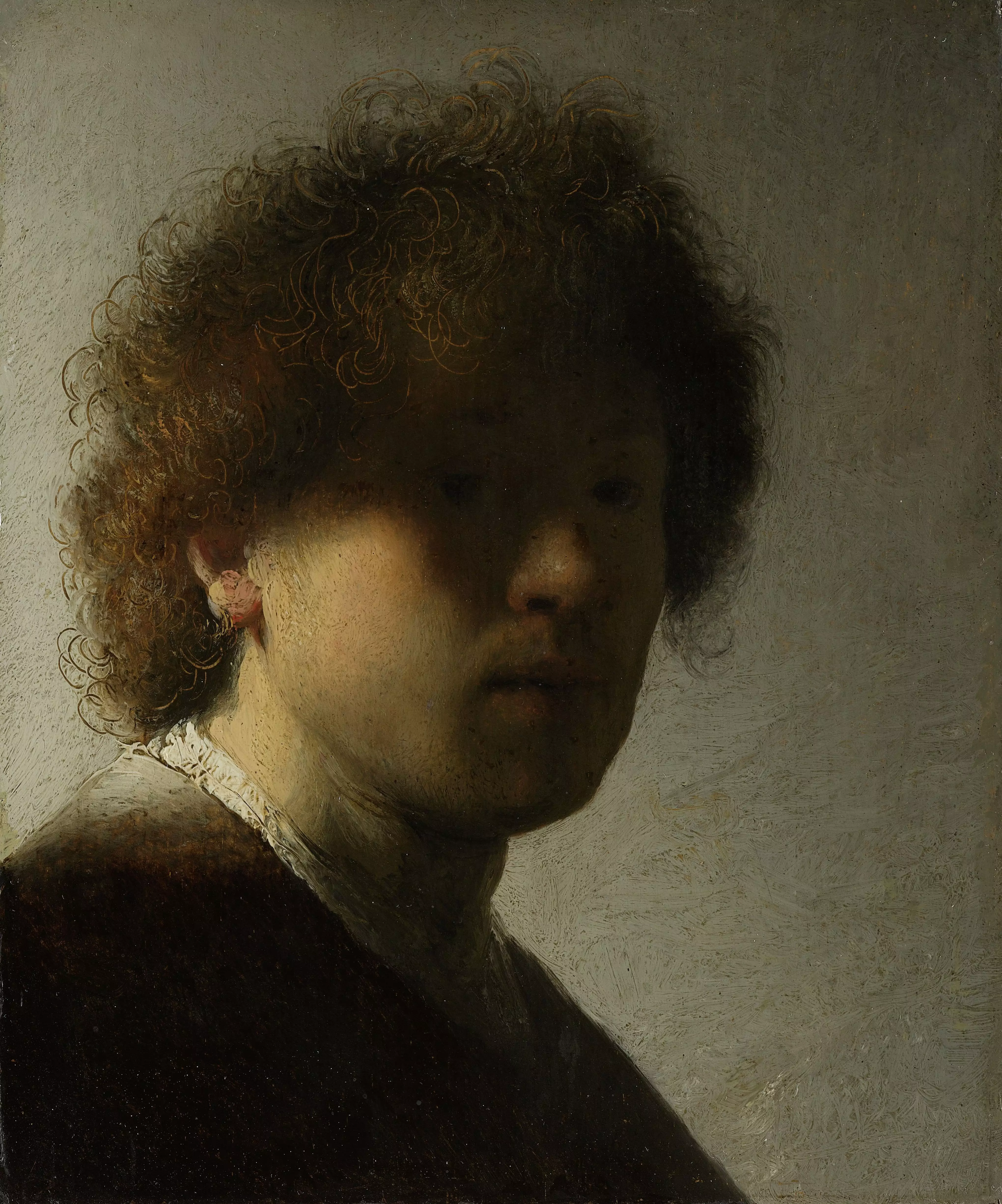 Autorretrato de Rembrandt de mozo