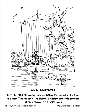 Planilhas e páginas para colorir gratuitas de Lewis e Clark 26999_9