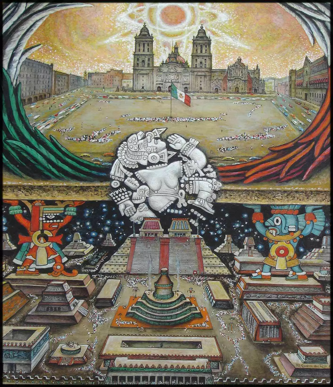 Fundacion Tenochtitlan, in muorreskildering