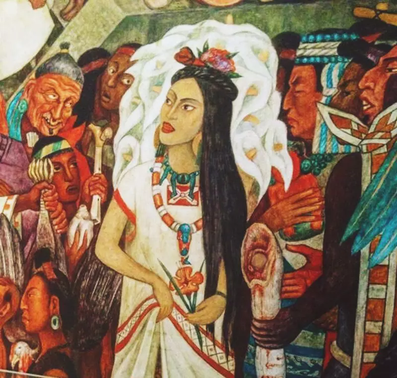 (Possibly) Malinche, Diego Rivera Mural
