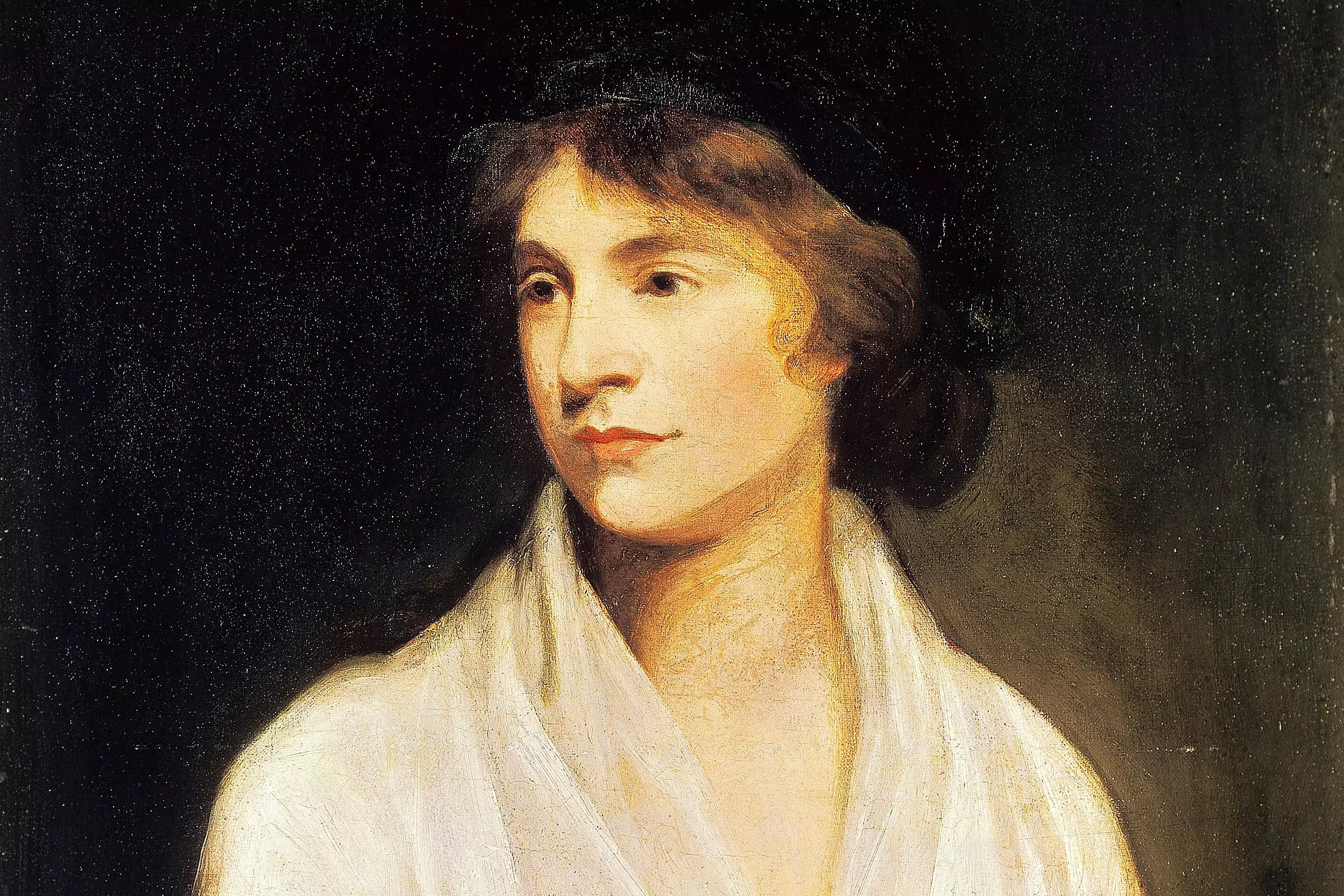 Mary Wollstonecraft - maelezo kutoka kwa uchoraji na John Odie, karibu 1797