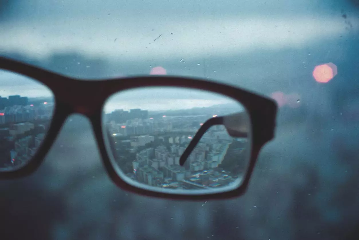 Fokus innerhalb der Brille