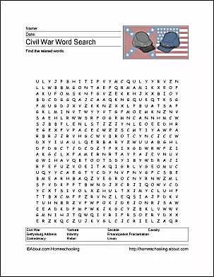 南北戦争の語彙、クロスワードパズルなど 28831_2