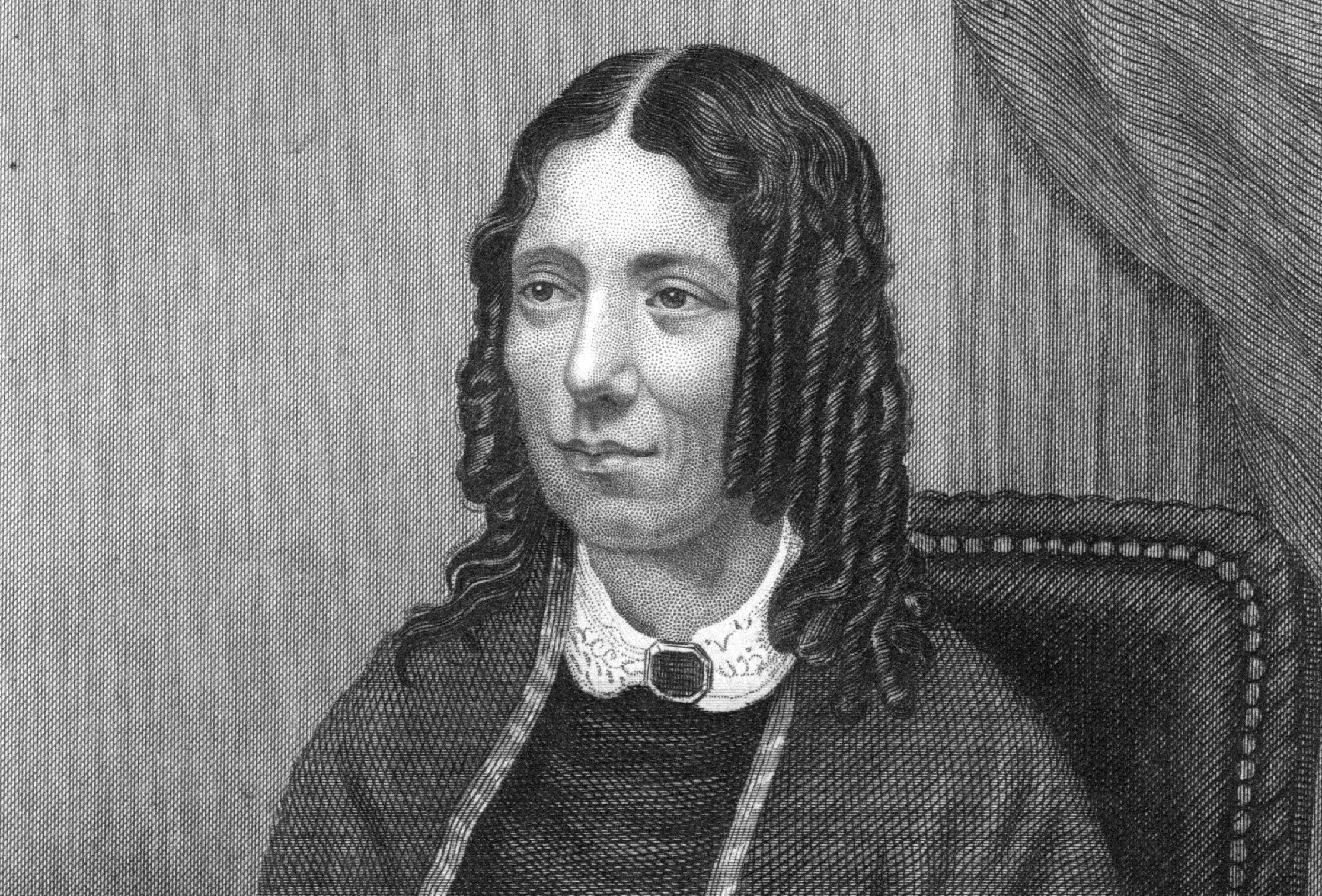 Graviertes Porträt der Autorin Harriet Beecher Stowe