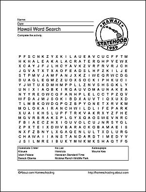 Гавайи Wordsearch