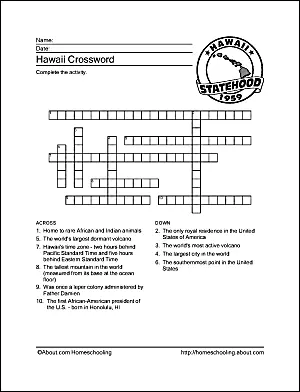 I-Hawaii Crossword Puzzle