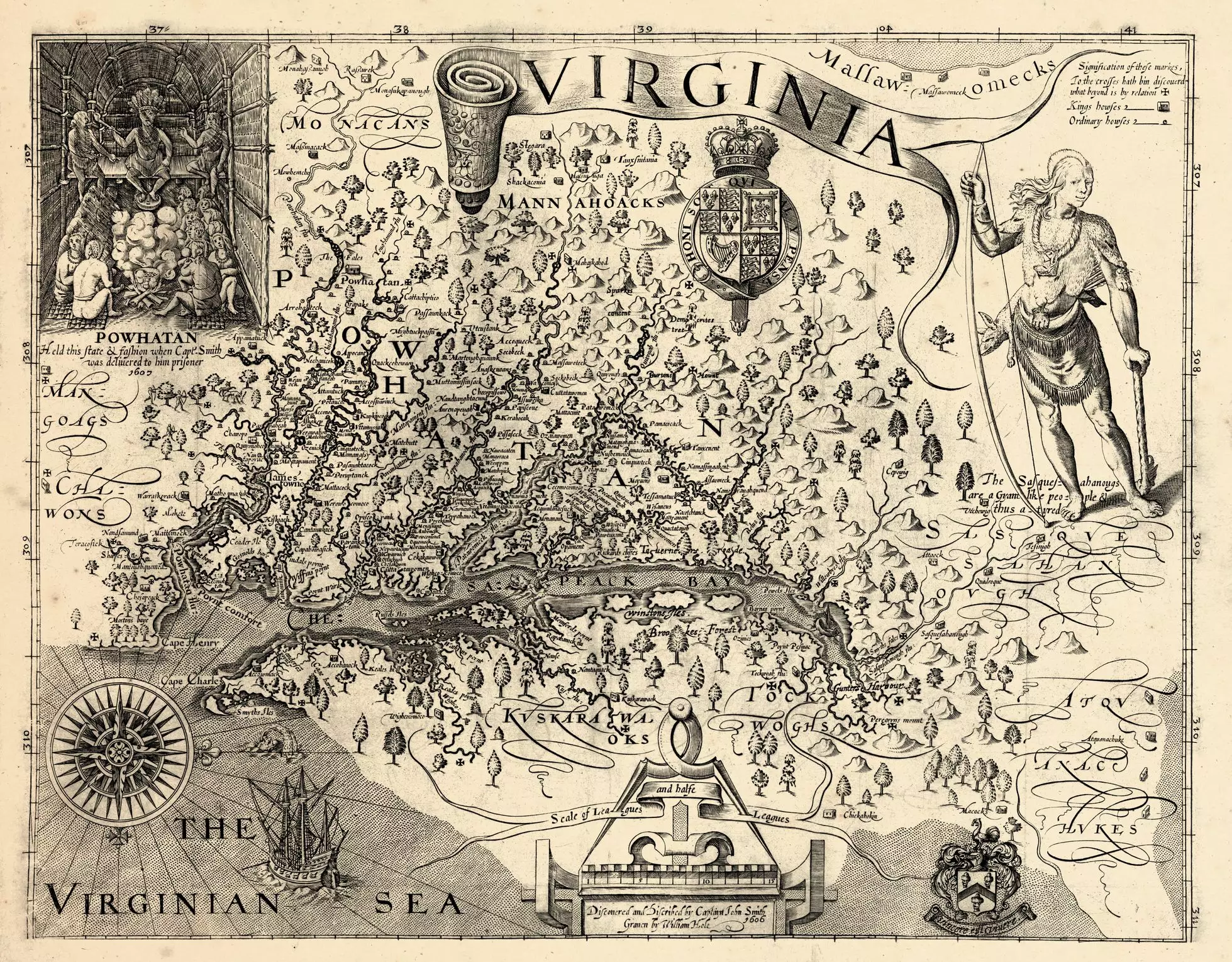 Virginia, 1606, Jamestown Popsáno kapitánem Johnem
