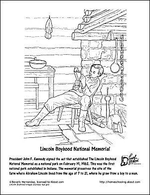 Lincoln Boyhood National Memorial Coloring Page