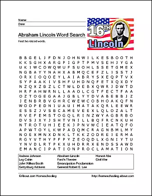 Kërkimi i fjalëve i printueshëm i Abraham Lincoln 32248_2