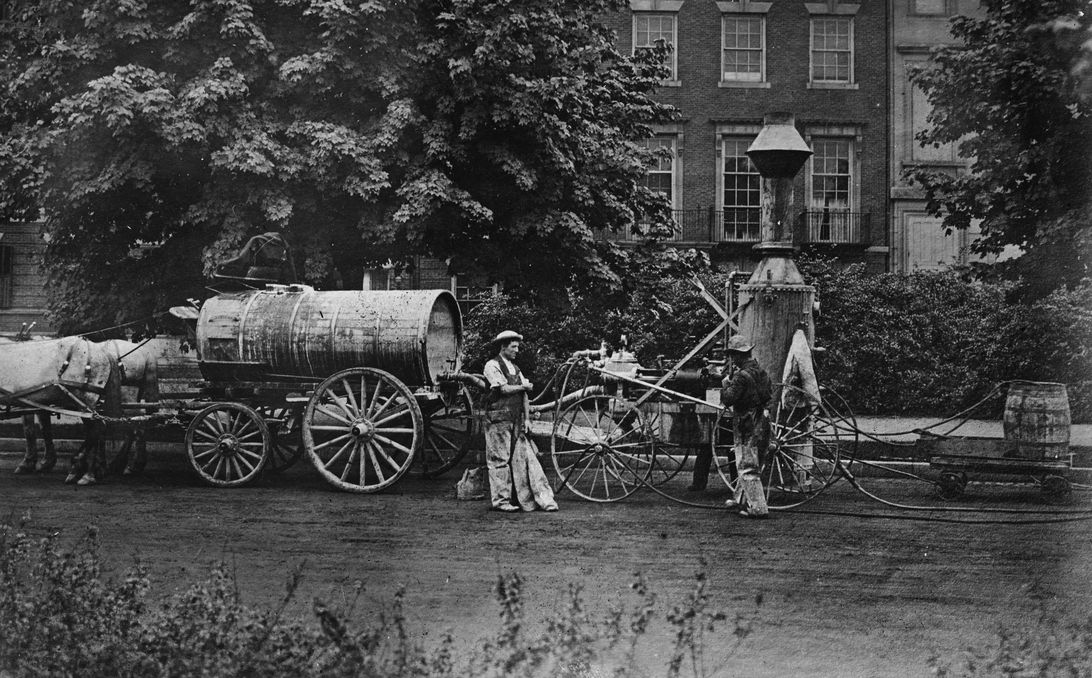 Pre-1900 tshuaj tua kab wagon.