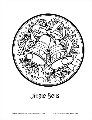 „Jingle Bells“ dažymo puslapis