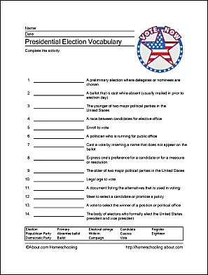 Búsqueda de palabras, crucigramas y más de elecciones presidenciales 32514_1