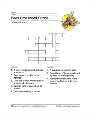 Bees Wordsearch, Vocabulary, Crossword, ndi Zambiri 32829_3