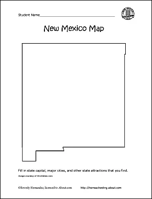 New Mexico Outline Kaart