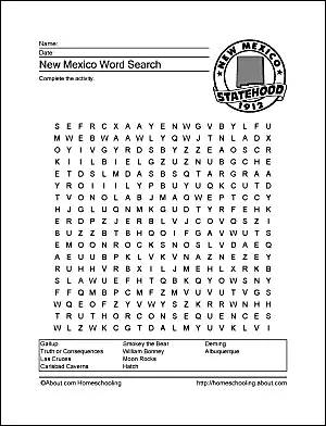 New Mexico Wordsearch