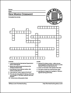 New Mexico Crossword Puzzle