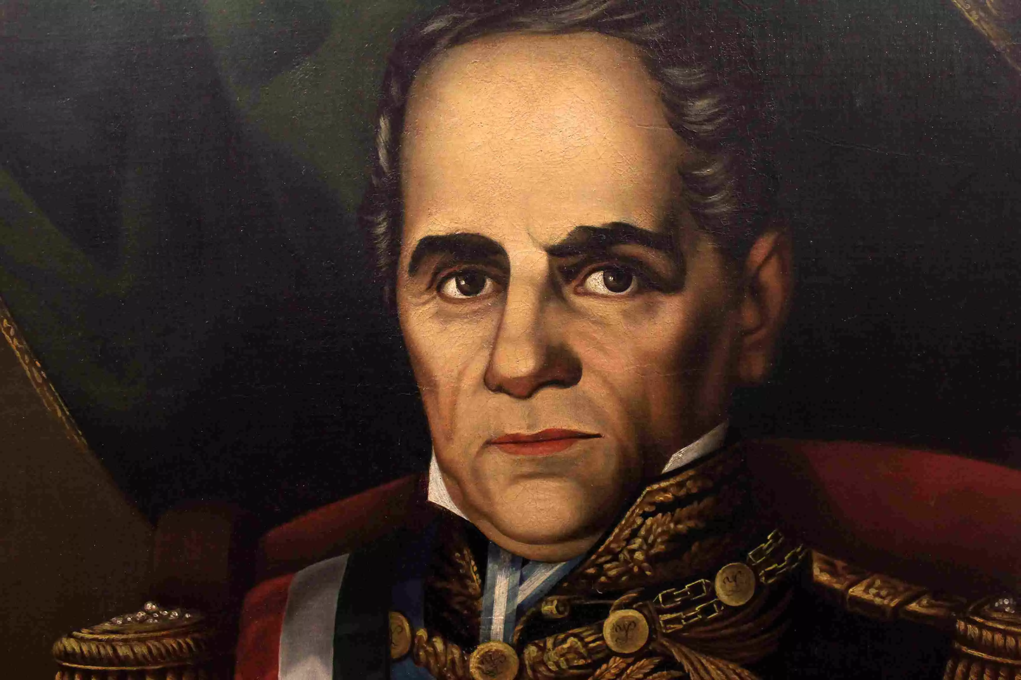 Tranh vẽ tướng Antonio Lopez de Santa Anna