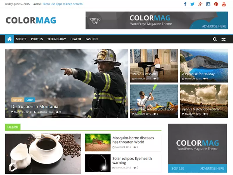 Мавзӯи WordPress ColorMag