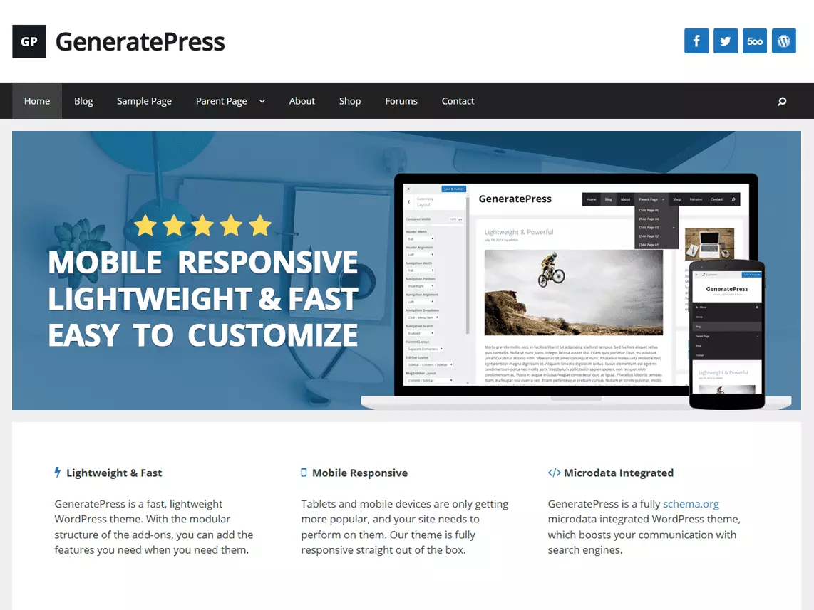 GeneratePress WordPress-tema