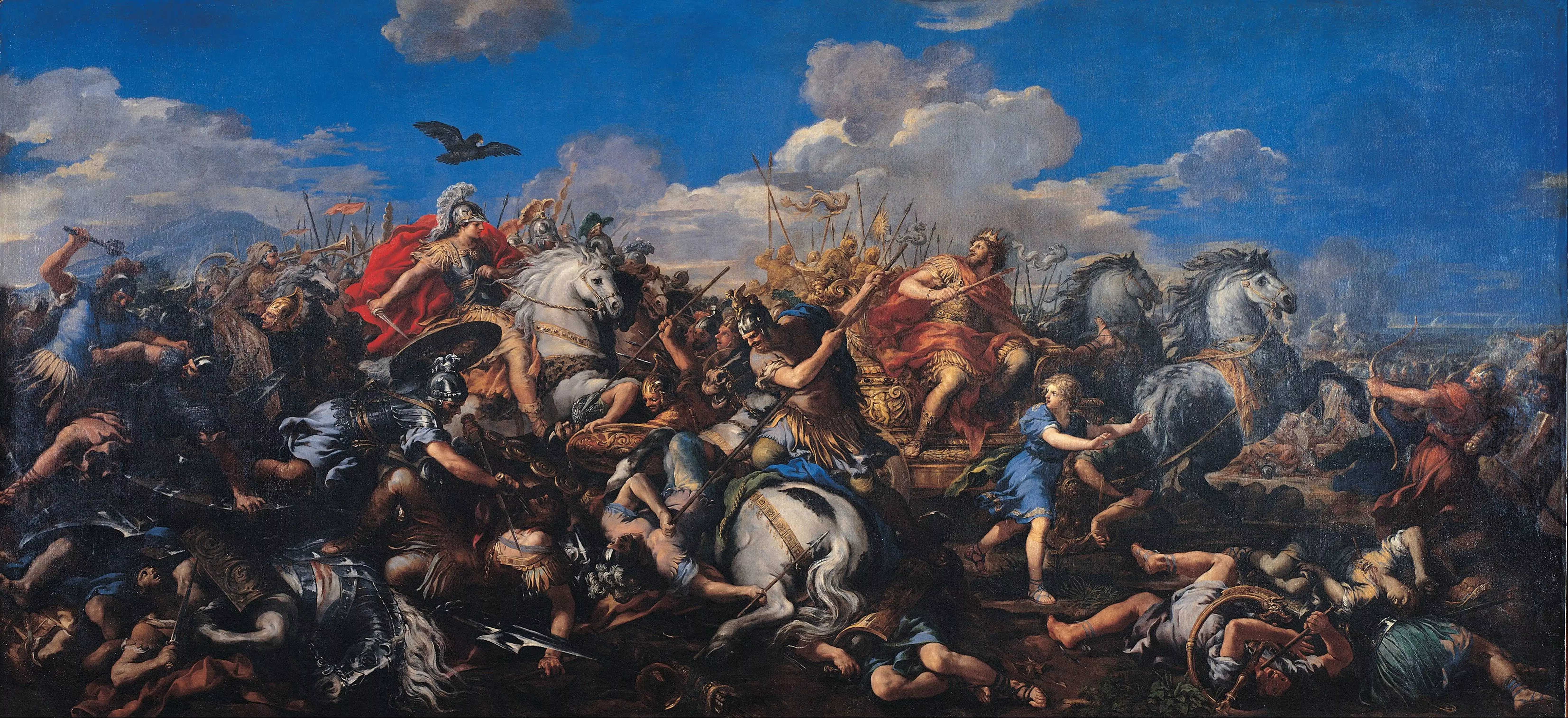 D'Schluecht vum Alexander Versus Darius, 1644-1655. Kënschtler: Cortona, Pietro da (1596-1669)