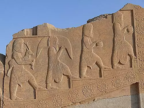 Reliefskulptur fra Tachara, Darius den Stores private palads ved Persepolis.
