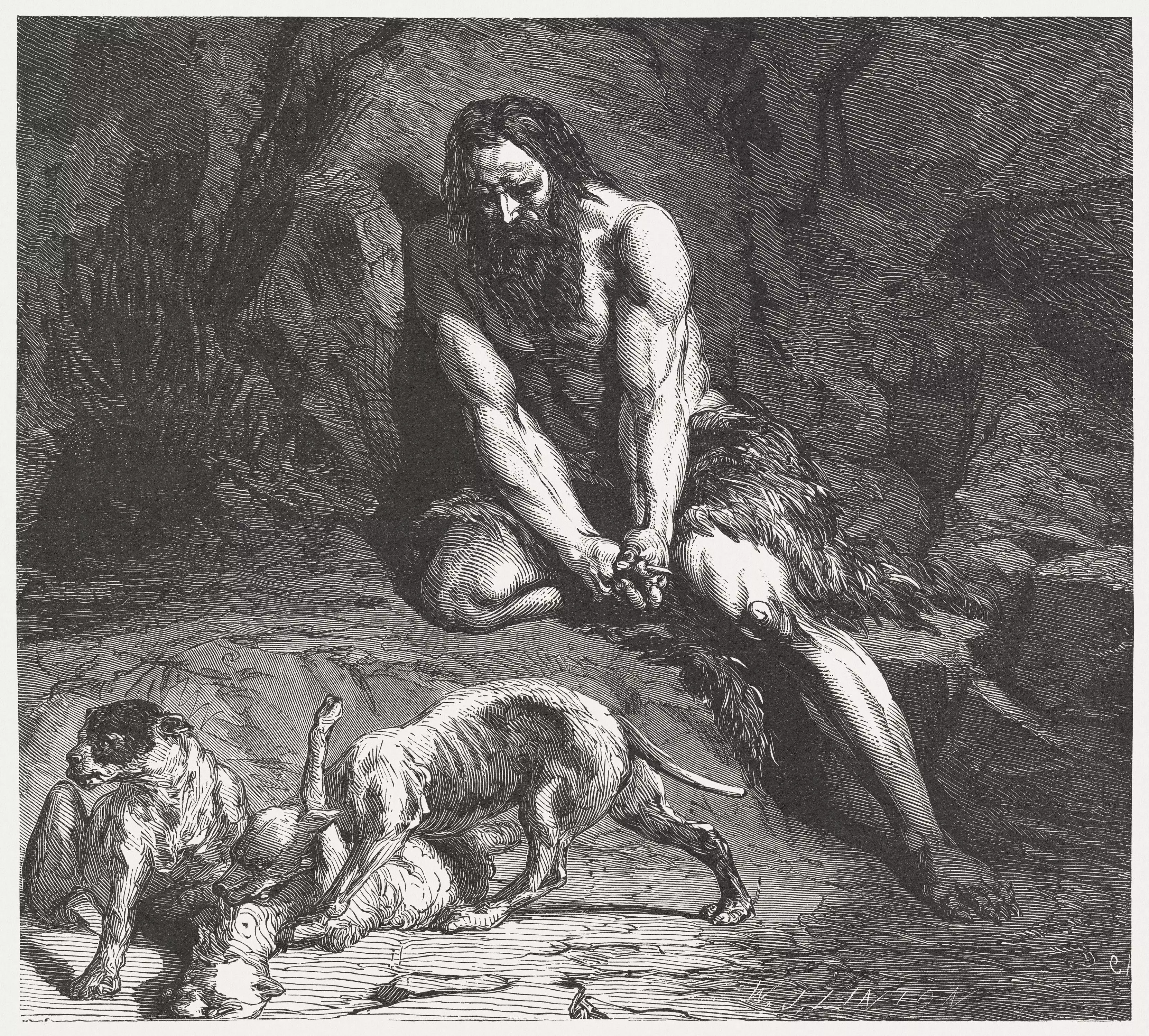 Nebukadnezars drøm går i opfyldelse (Daniel 4,30), træstik, udgivet 1886
