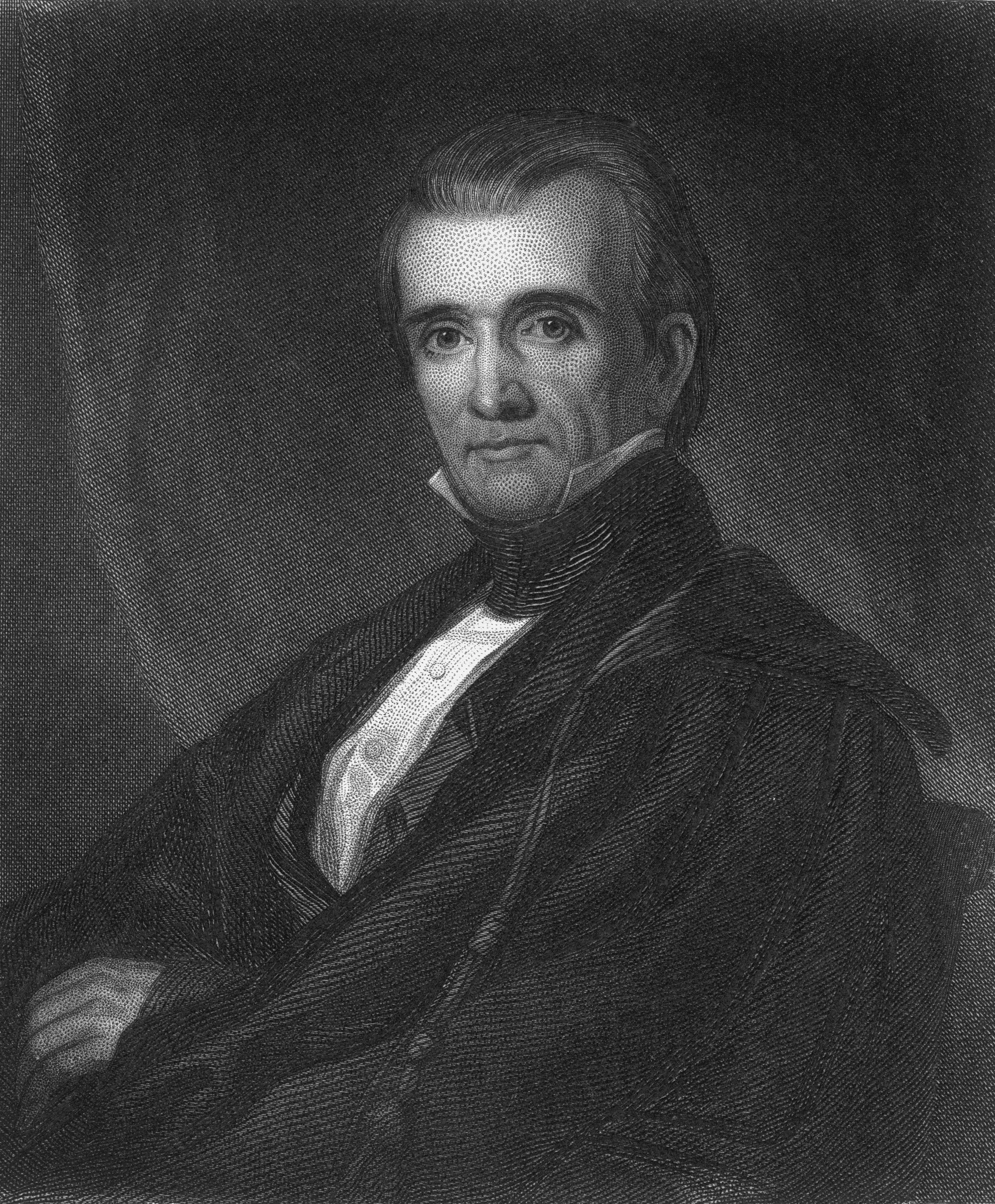 Presiden James K. Polk. Presiden nalika Perang Amerika Meksiko lan jaman Manifest Destiny.