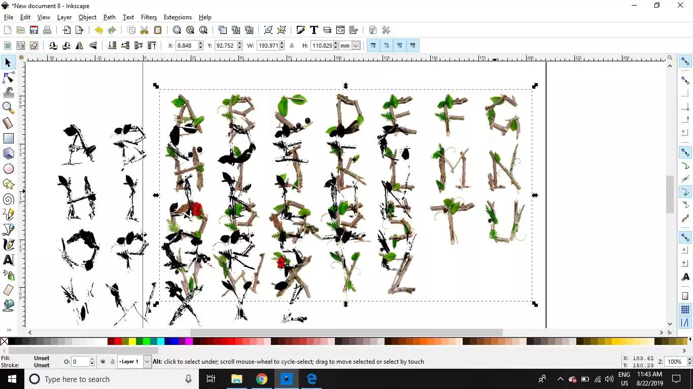 Cliquez sur l'image photo et faites-la glisser sur le côté pour séparer les deux calques, puis appuyez sur Suppr sur votre clavier pour la supprimer du document.