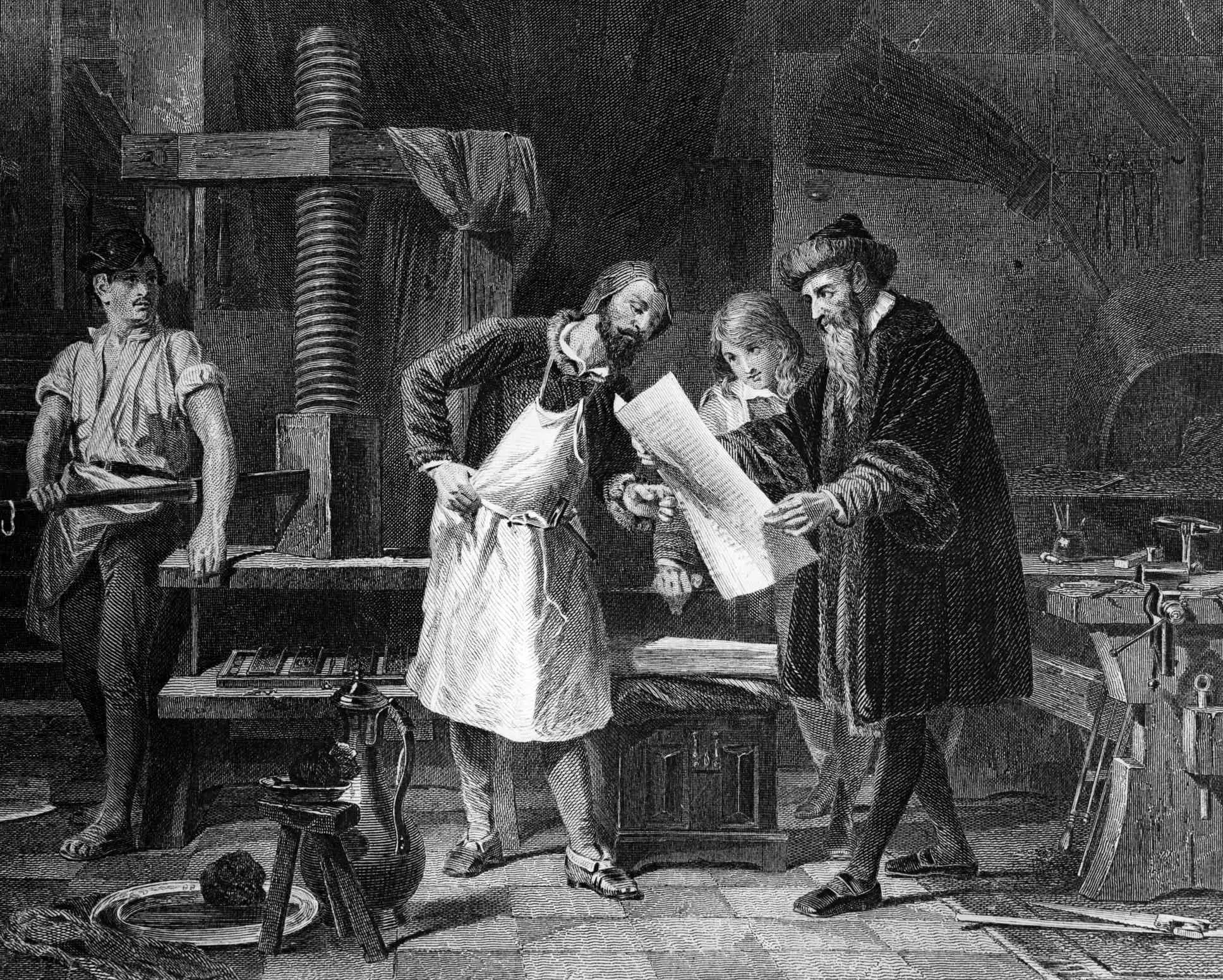 Tiskařský lis Gutenberg