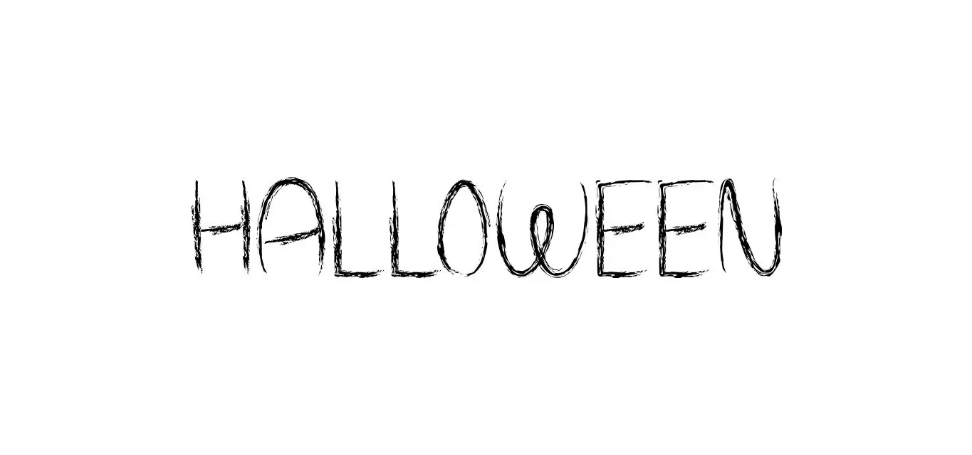 Pintzelkadaren Halloween letra-tipoa idazten duena