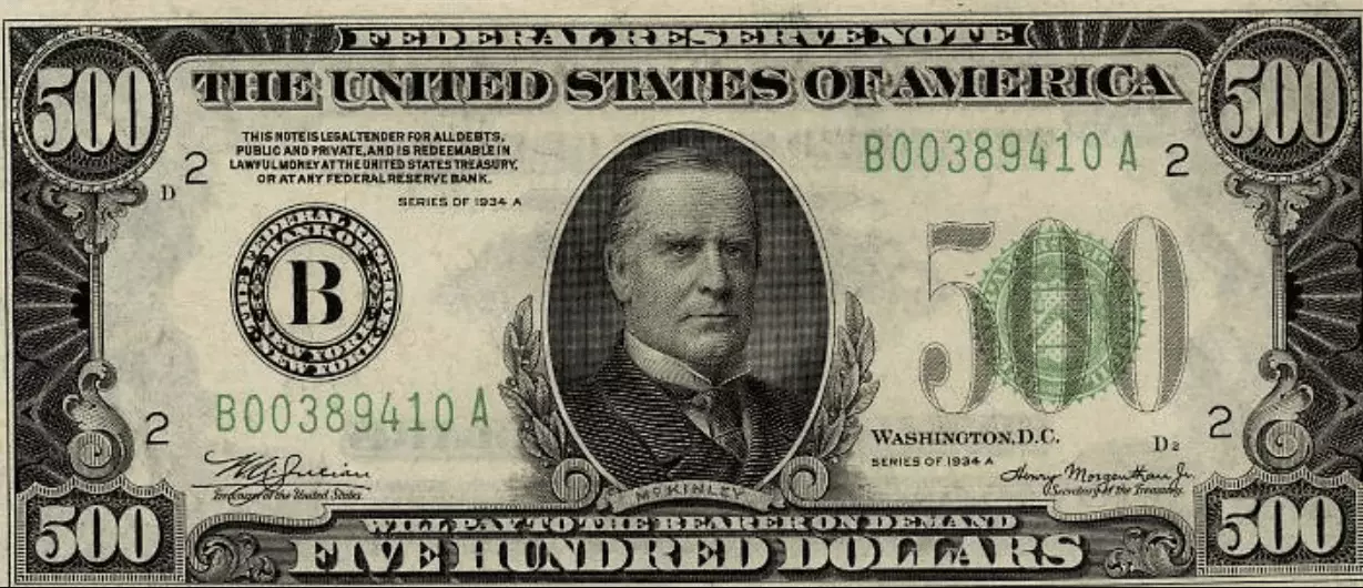 $ 500 Bill