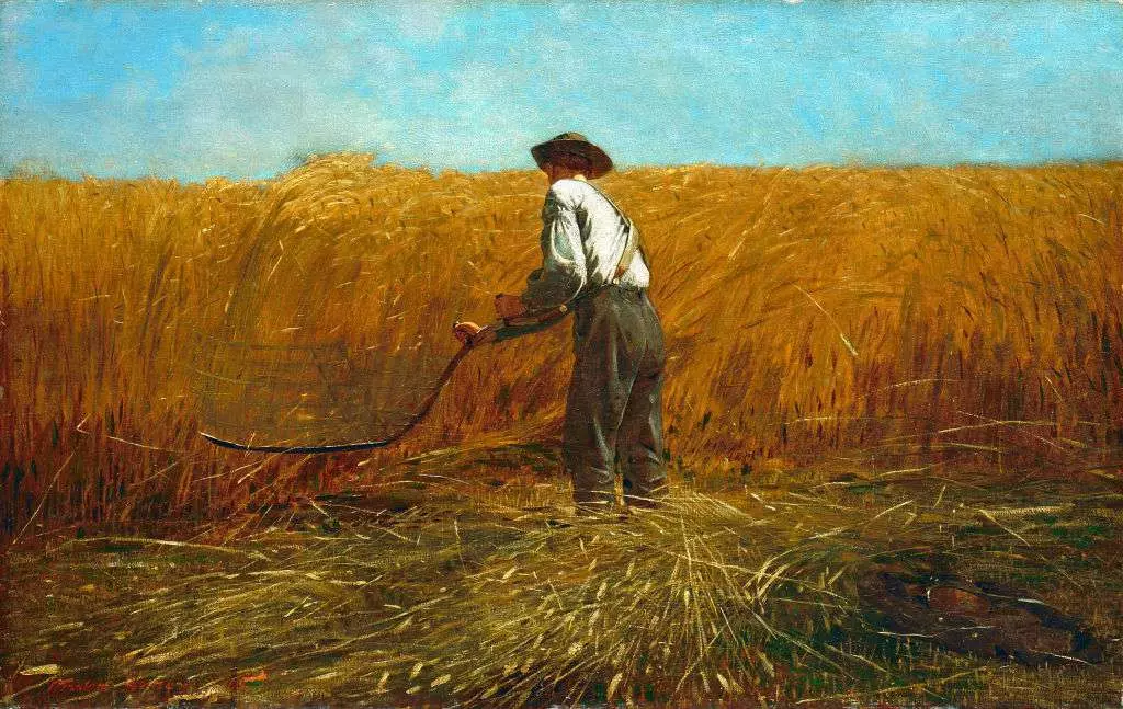 Veterani në një fushë të re, 1865. Artisti Winslow Homer.