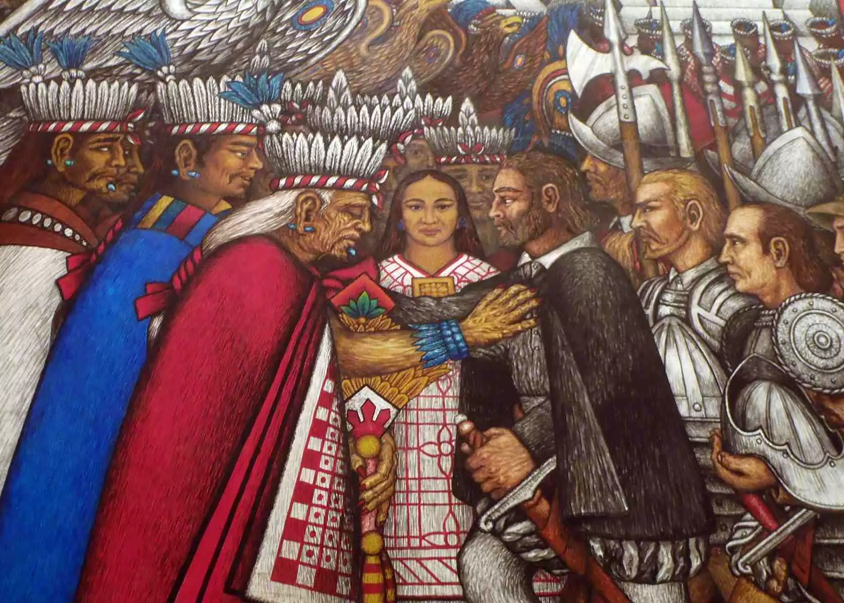 Cortes incontra i leader di Tlaxcalan