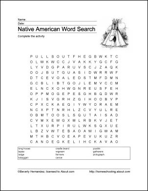 Native Amerikani tal-Amerika ta' Fuq Free Printables 4429_1