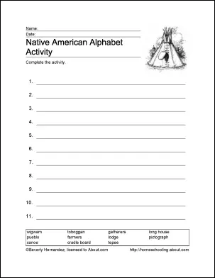 Ameriken natif natal nan Amerik di Nò Printables gratis 4429_5