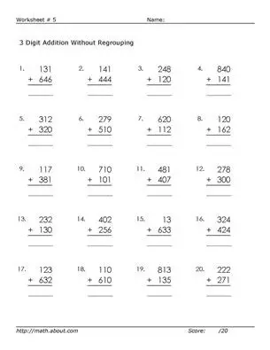 lembaran kerja matematik