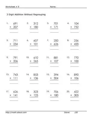 lembaran kerja matematik