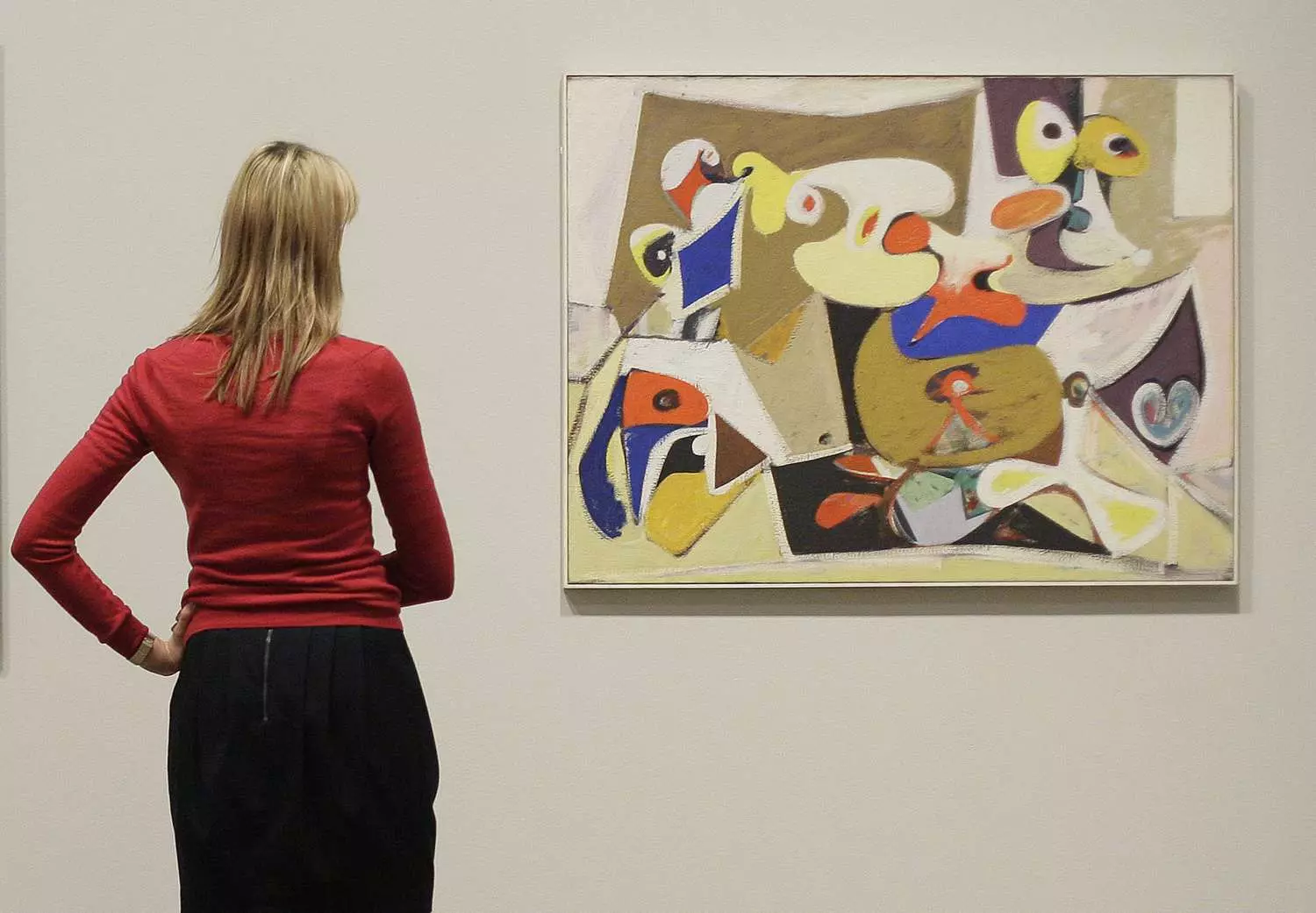 arshile gorky pentraĵo en galerio