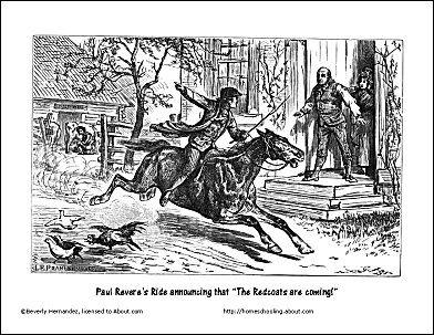 Paul Revere's Ride Coloring Page