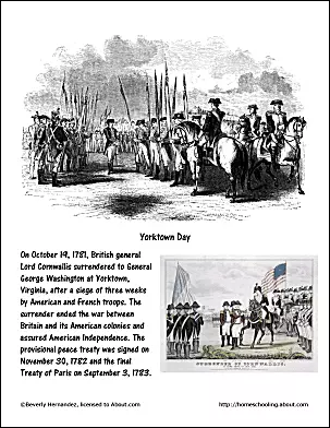 Trang tô màu Surrender of Cornwallis