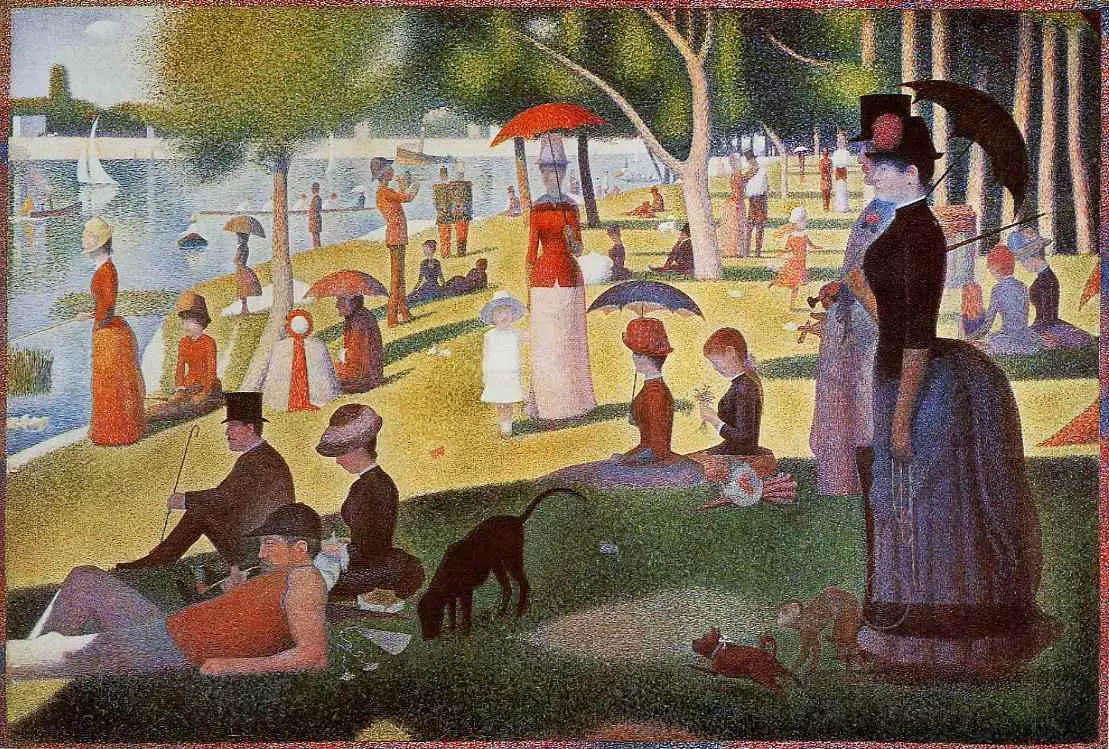 Lahadi a tsibirin la Grande Jatte ta Georges Seurat