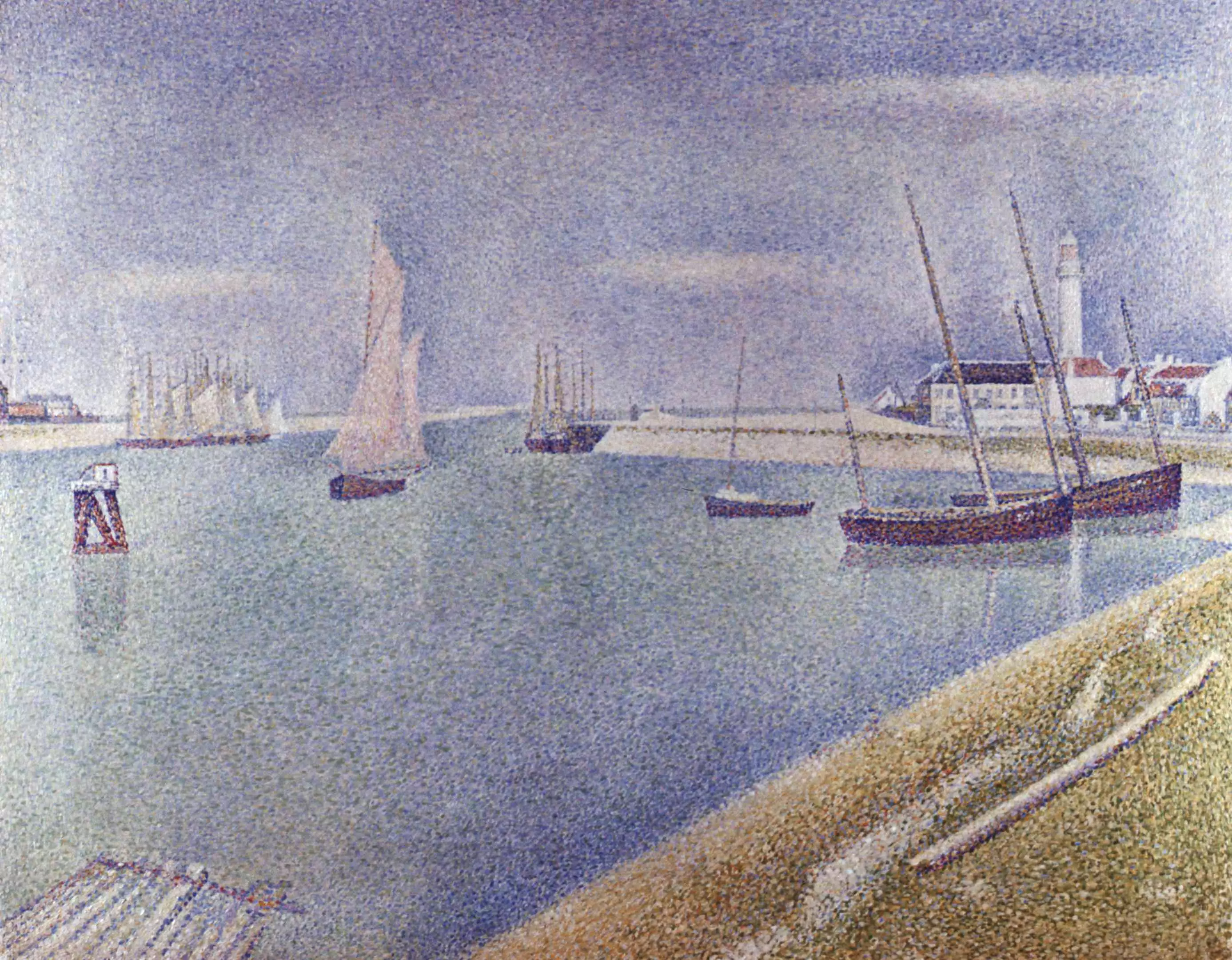 The Channel at Gravelines, in the Didirection of the Sea by Georges Seurat