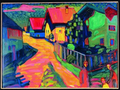 Vasilij Kandinski, Murnau ulica sa ženama, 1908