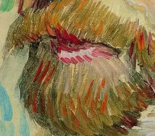 Detail von Van Gogh Selbstporträt mit Strohhut