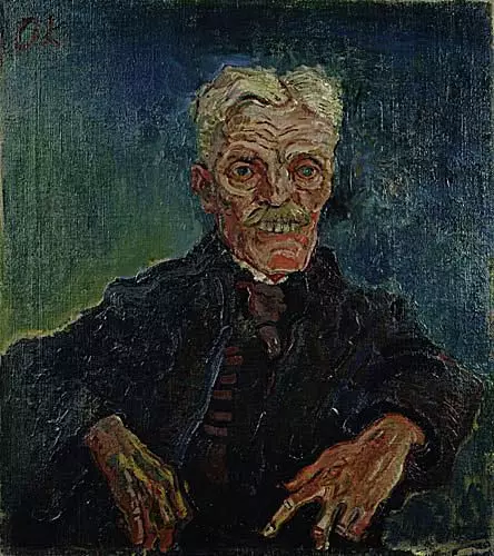 Oskar Kokoschka, Hirsch als alter Mann, 1907.