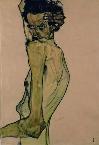 Egon Schiele, Selbstbildnis, 1910.