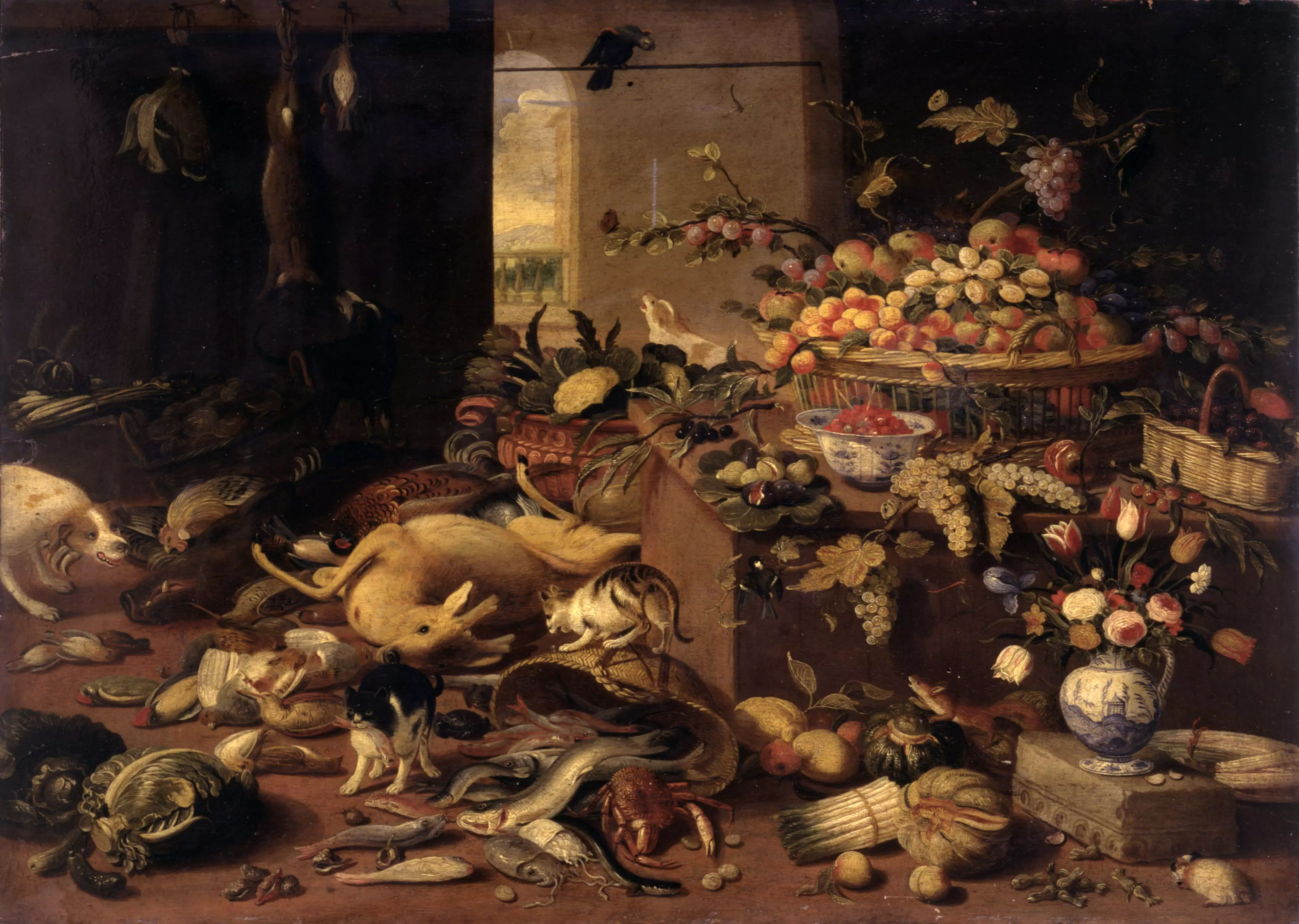 Still Life, ຫຼັງຈາກ Jan van Kessel, 17th Century, oil on board, 37 x 52 cm