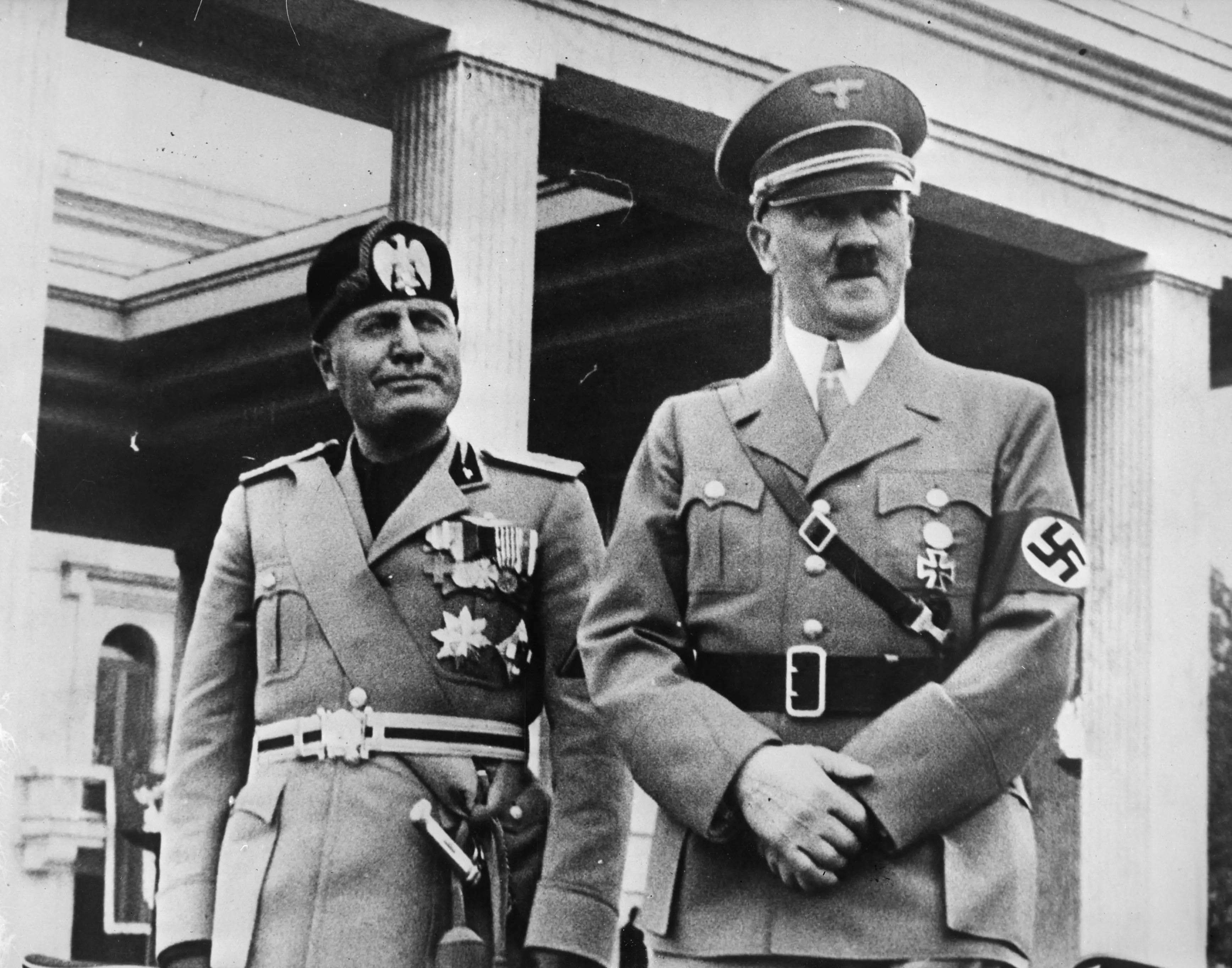 Benito Mussolini és Adolf Hitler Münchenben, Németországban 1937 szeptemberében.